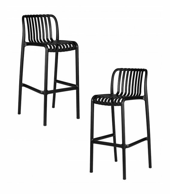 Набор 2 шт Стул барный DOBRIN CHLOE BAR SET-2 777PP-LMZL, черный