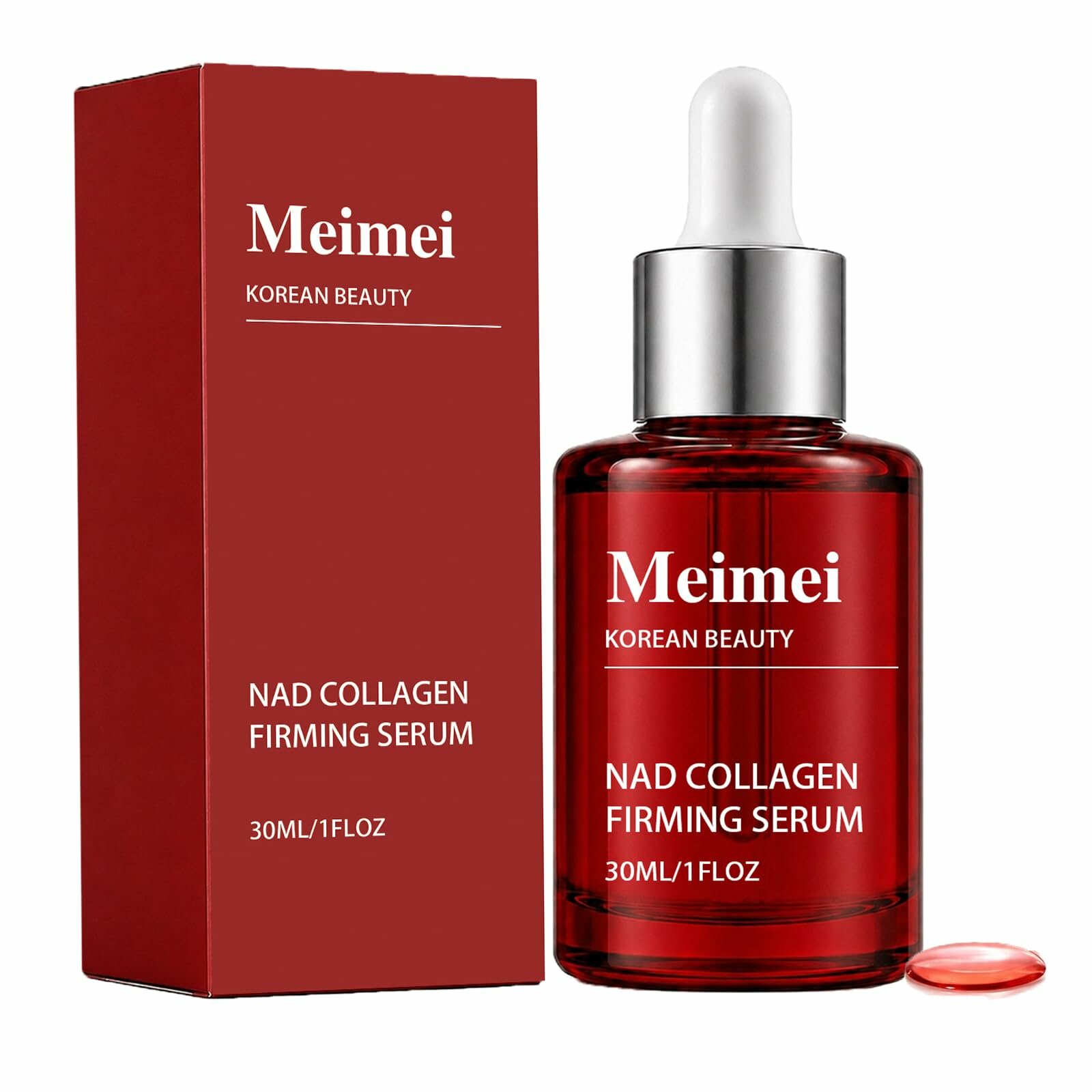 Укрепляющая сыворотка Meimei, Укрепляющая сыворотка Meimei Korean Beauty Nad с EGF и коллагеном, легкое увлажняющее, укрепляющее и омолаживающее средство для лица и шеи, 30 мл/1,0 жидких унций (1 шт.)
