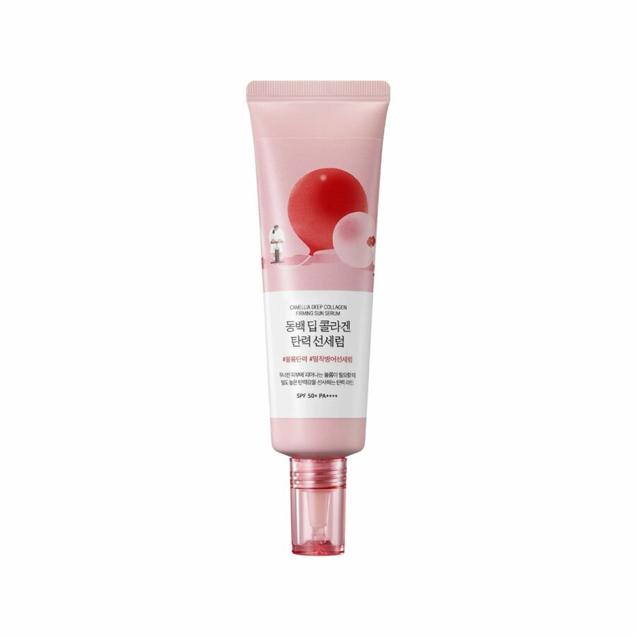 ROUND LAB Солнцезащитная сыворотка 50мл. Camellia Deep Collagen Firming Sun Serum .
