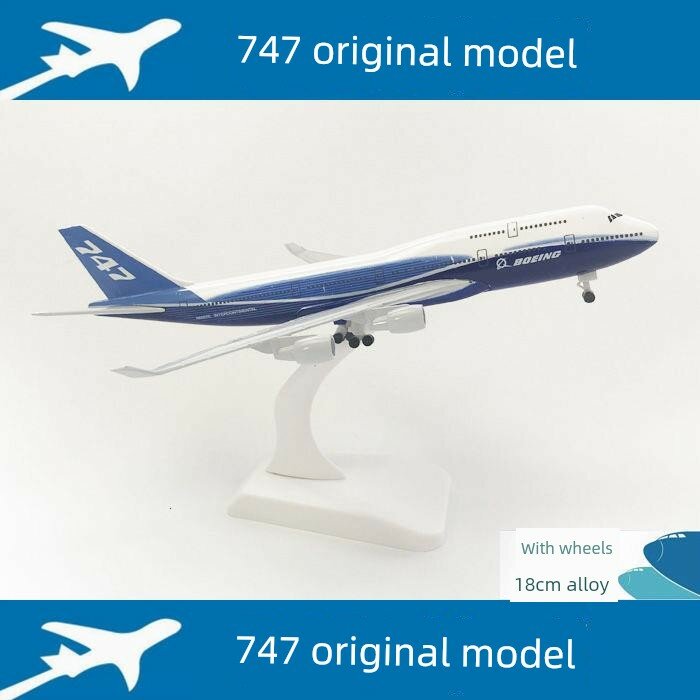 20 см алюминиевая модель оригинального самолета Boeing 747 с колесами шасси, коллекционная