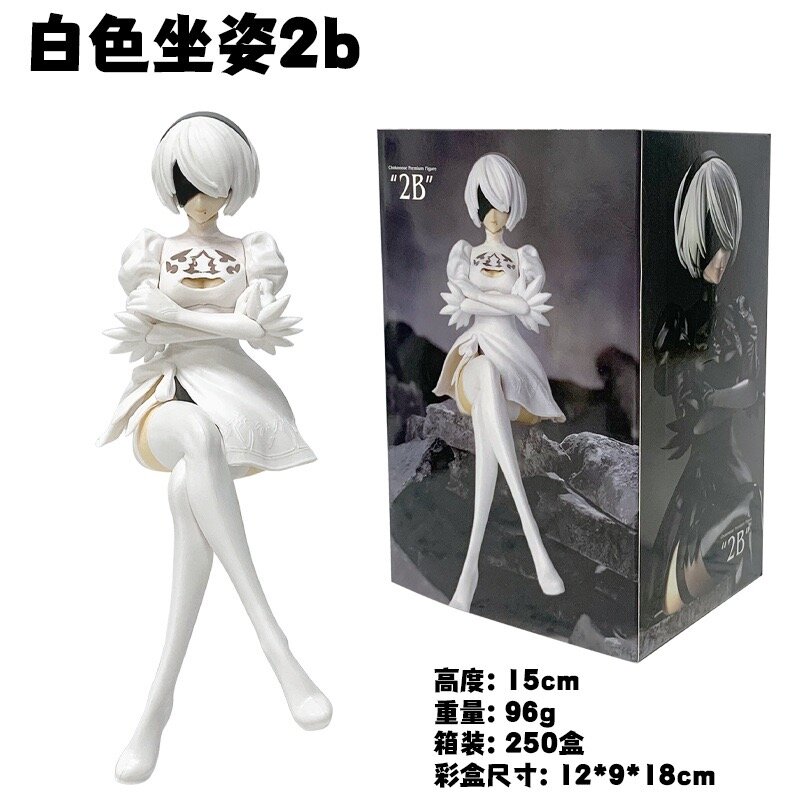 Bandai NieR: Automata YoRHa No. 2 Type B Фигурка, белый（Фигурка аниме красивой девушки Ю哈尔）