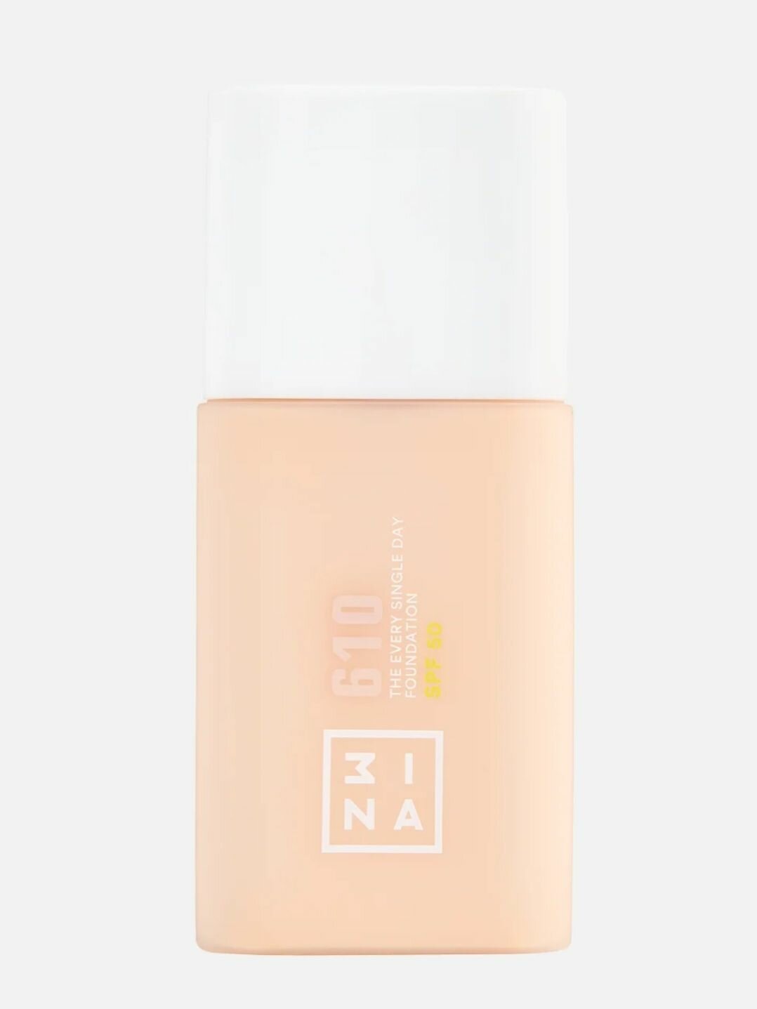 Легкая тональная основа для лица spf50 3INA the every single day foundation 610