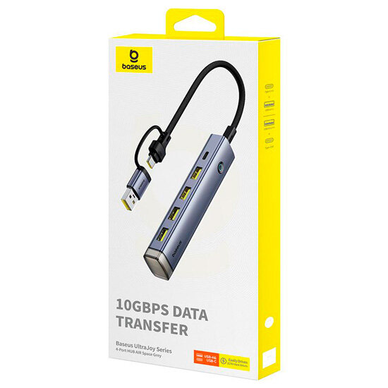 Хаб USB концентратор Baseus UltraJoy Series 4-Port HUB AIR (USB-A*4+USB-C) (B0005280b811-15)