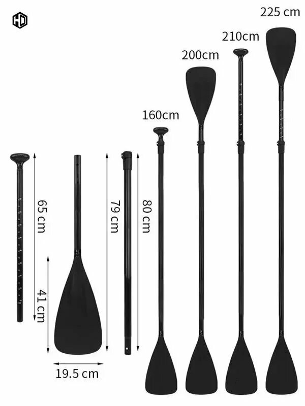 Весло для SUP-доски, карбон, телескопическое, черный матовый, артикул 4888358537 — фото 1