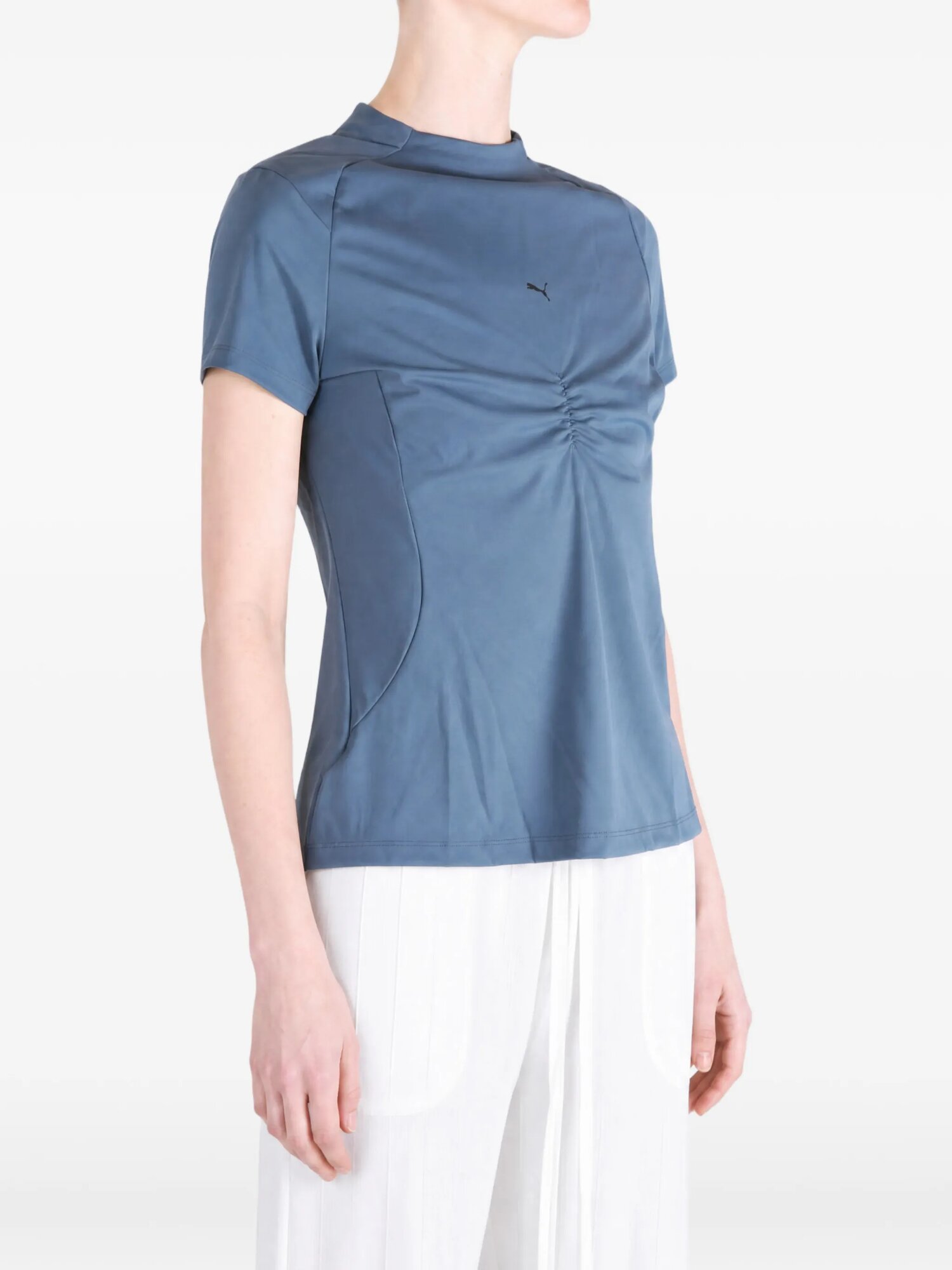 Топ PUMA CLRT laced top slim, размер S, blue — фото 1