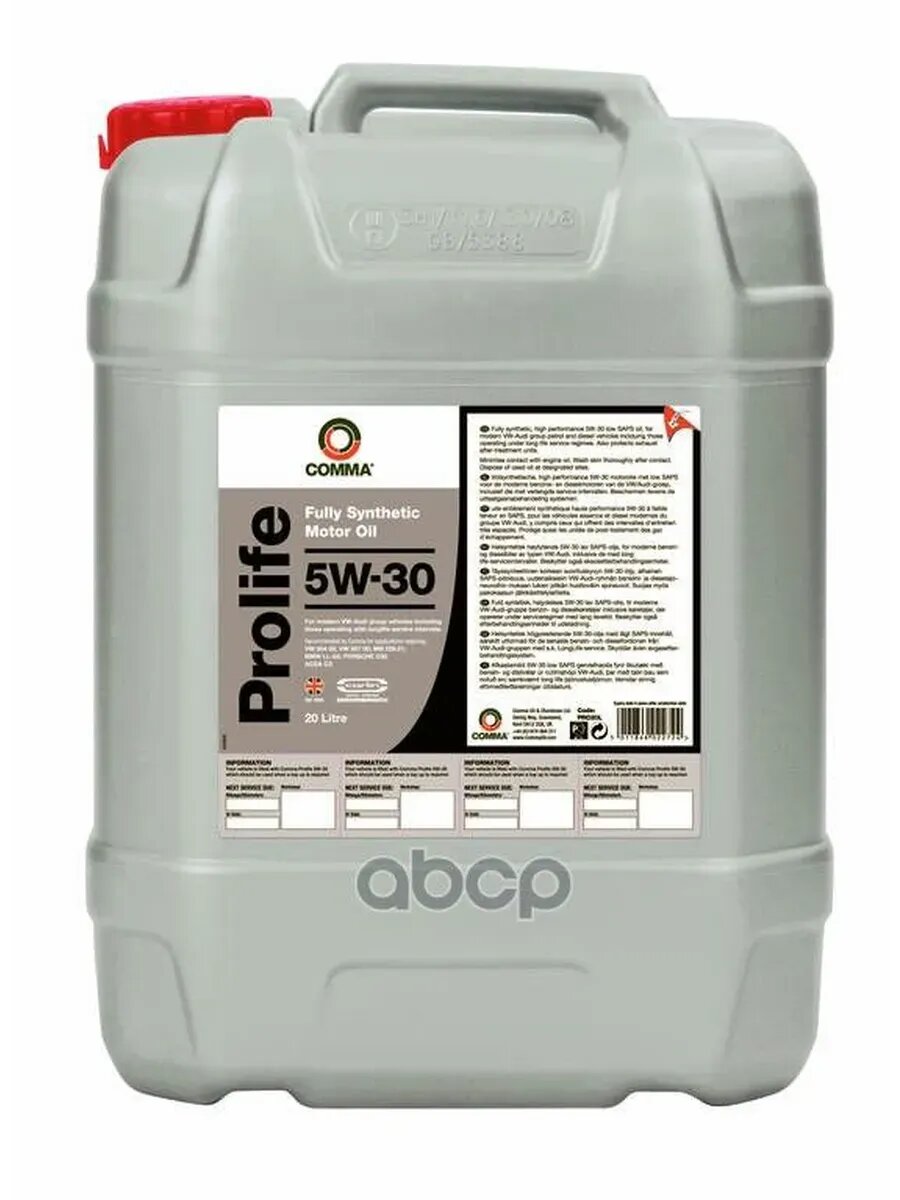 COMMA Comma 5W30 Prolife (20L)_ Мот! Синт Acea C3, Vw 504/5