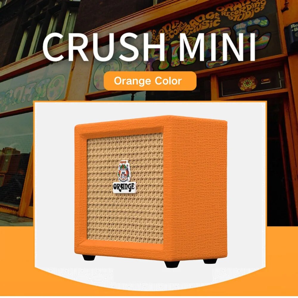 Orange Crush Mini портативный гитарный усилитель с аутентичным британским звуком и винтажным дизайном