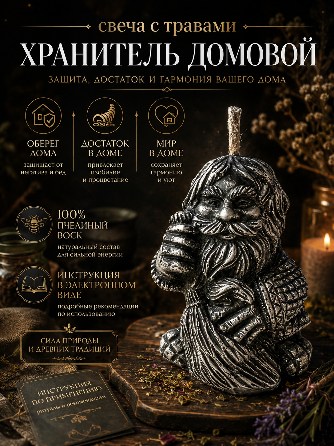 Свеча Хранитель Дома Домовой