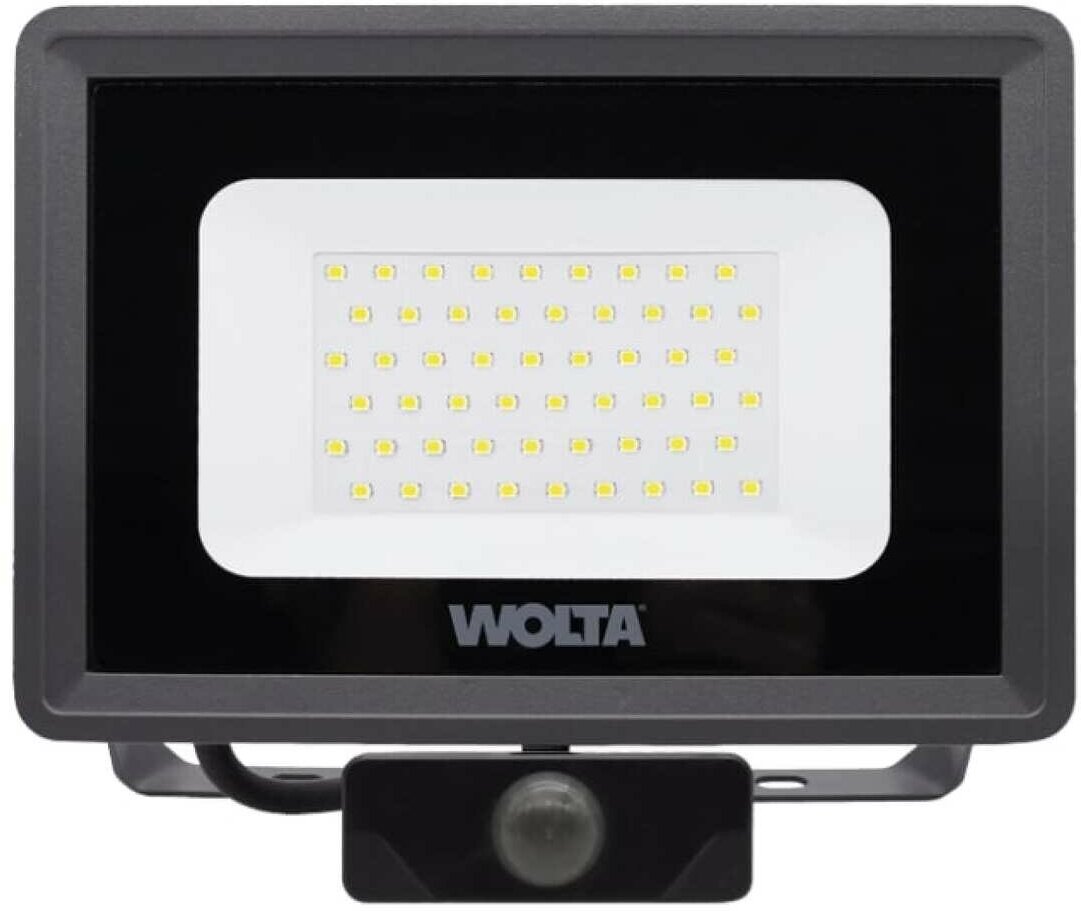 Светодиодный прожектор Wolta 50Вт 5700К IP65 с датчиком движения 4500 лм WFL-50W/06S