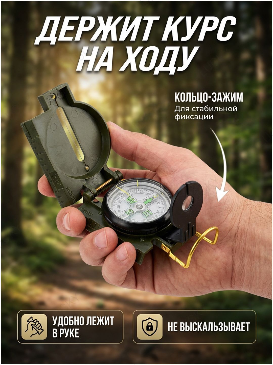 Компас тактический, туристический, армейский. Для походов, уроков ОБЖ, ориентирования