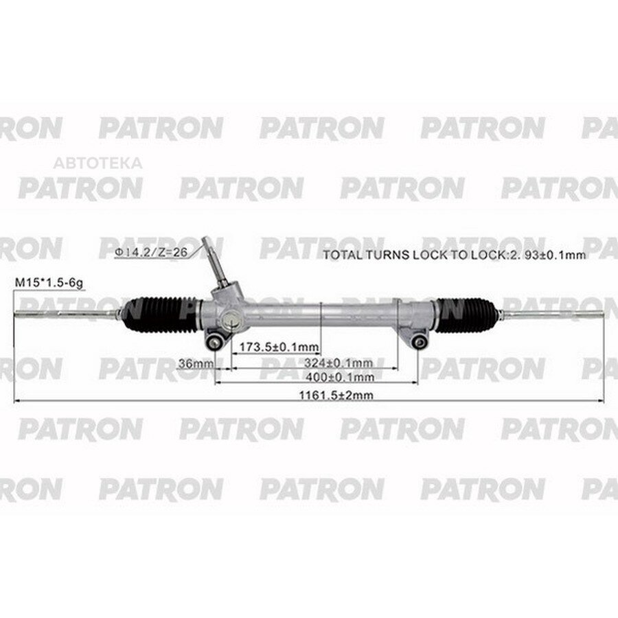 Рейка рулевая CHERY TIGGO 5 13- PATRON PSG3231