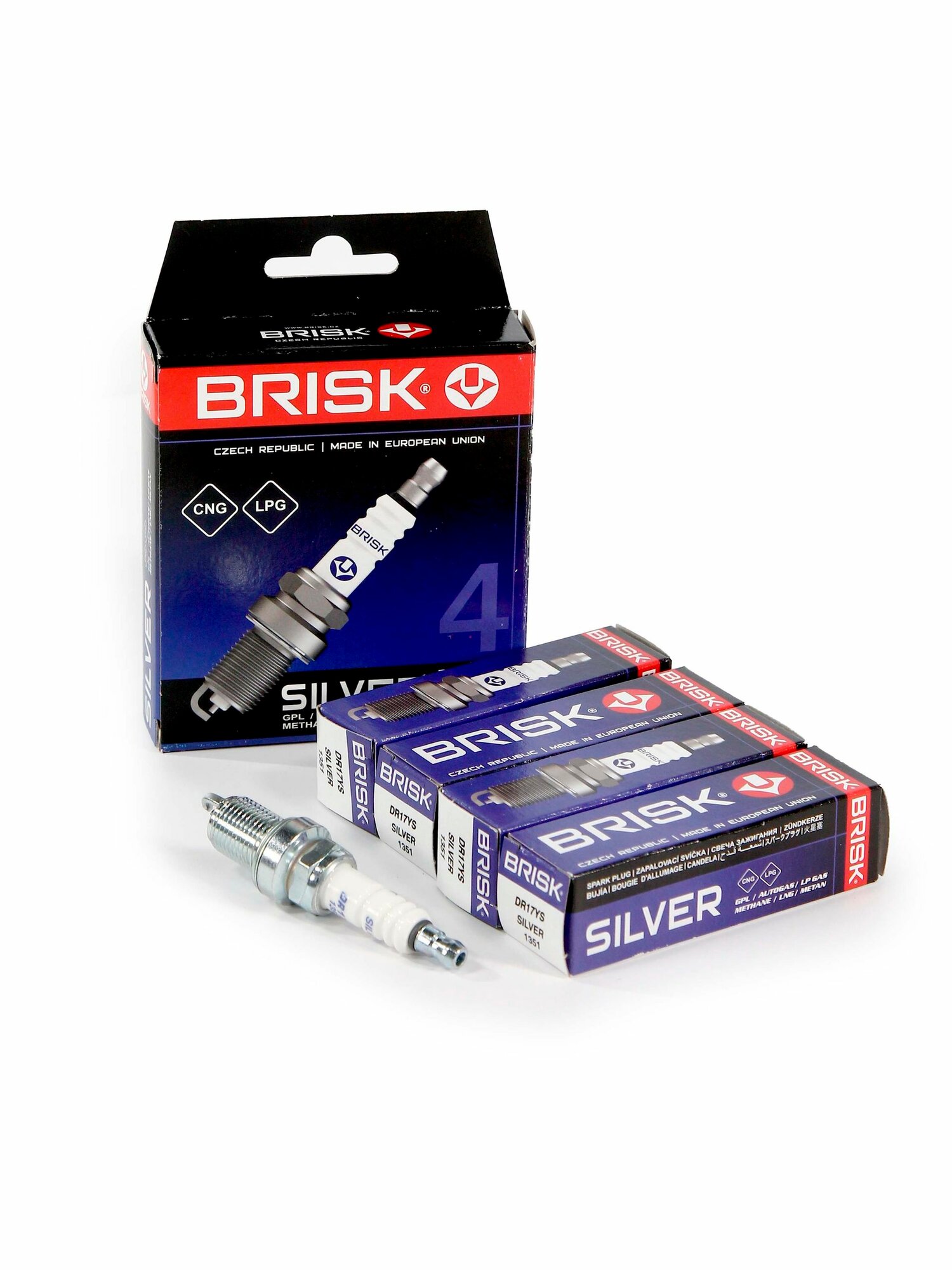 Свечи зажигания дв. 405, 409 Евро-3 (под ГБО) "Silver" (0.7) (к-т 4 шт) (под 16 свечной ключ)