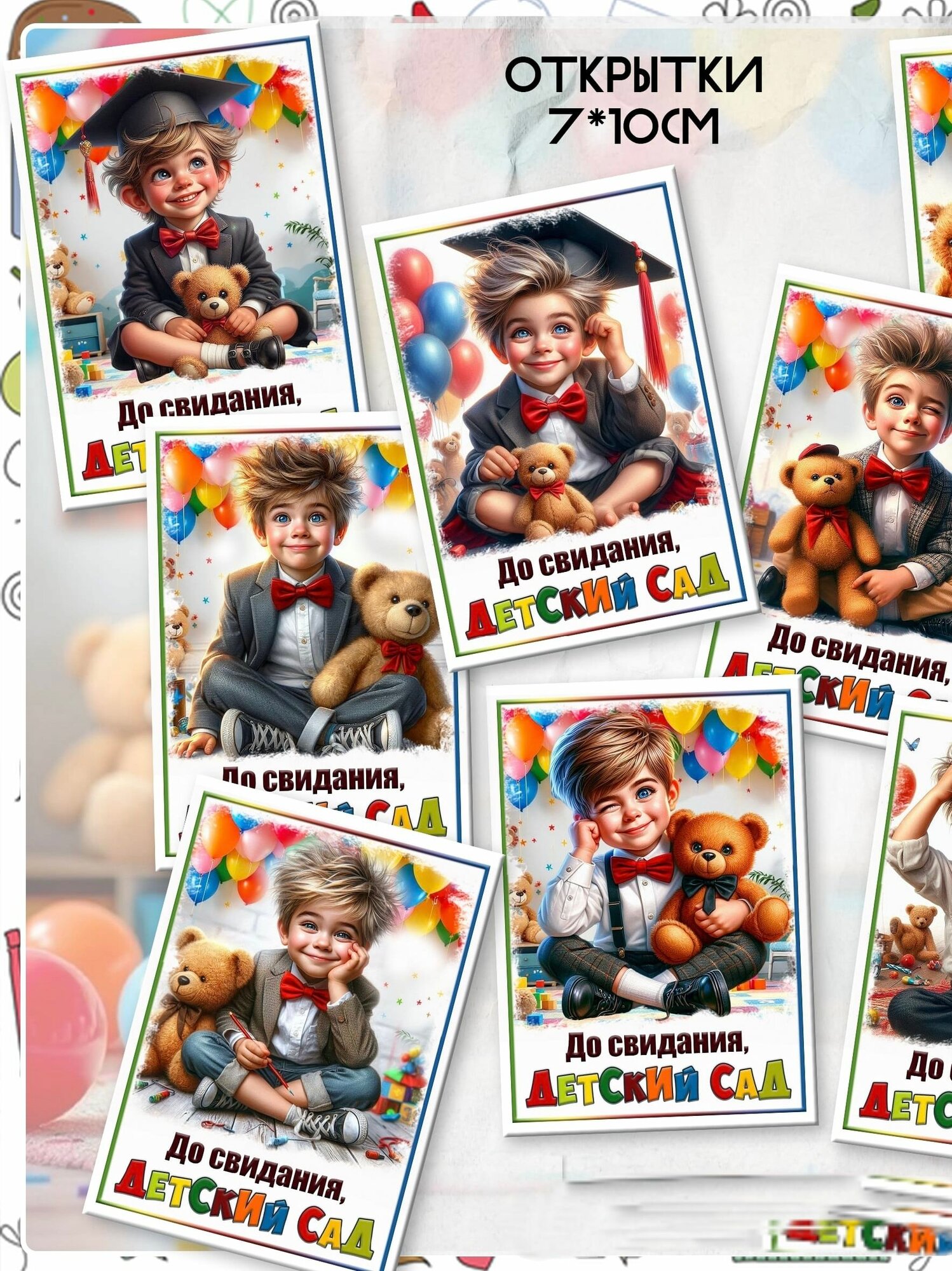 Открытки мини выпускникам детского сада