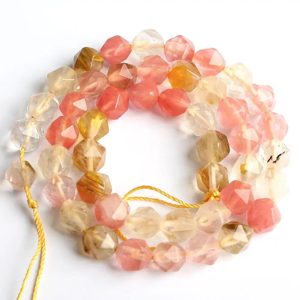 Натуральные бусины Xilitata 6-12 мм для браслетов 6mm (approx 61pcs), Cherry Quartz