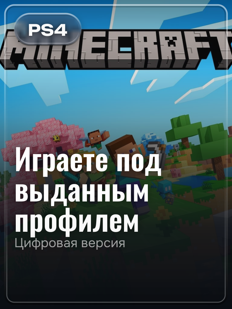 Minecraft для PlayStation 4: цифровая версия PSN, игра с выданного профиля