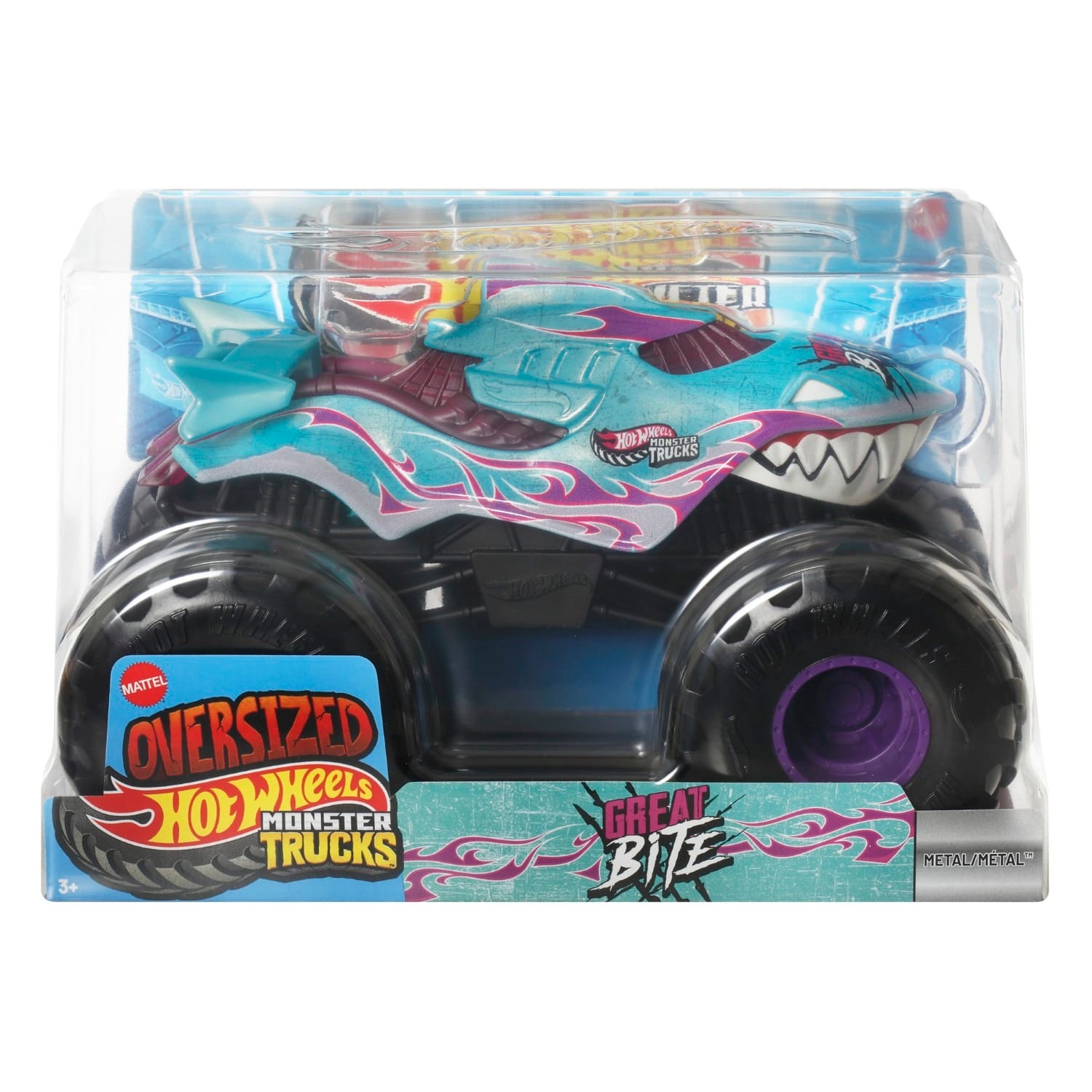 Игрушечная машинка Hot Wheels Monster Trucks Great Bite, масштаб 1:24