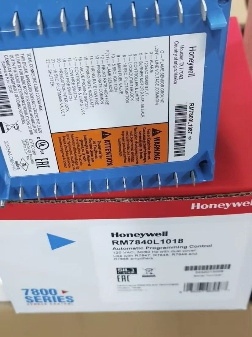 Релейный модуль горения Honeywell RML7800L1087 для контроля пламени и проверки клапанов