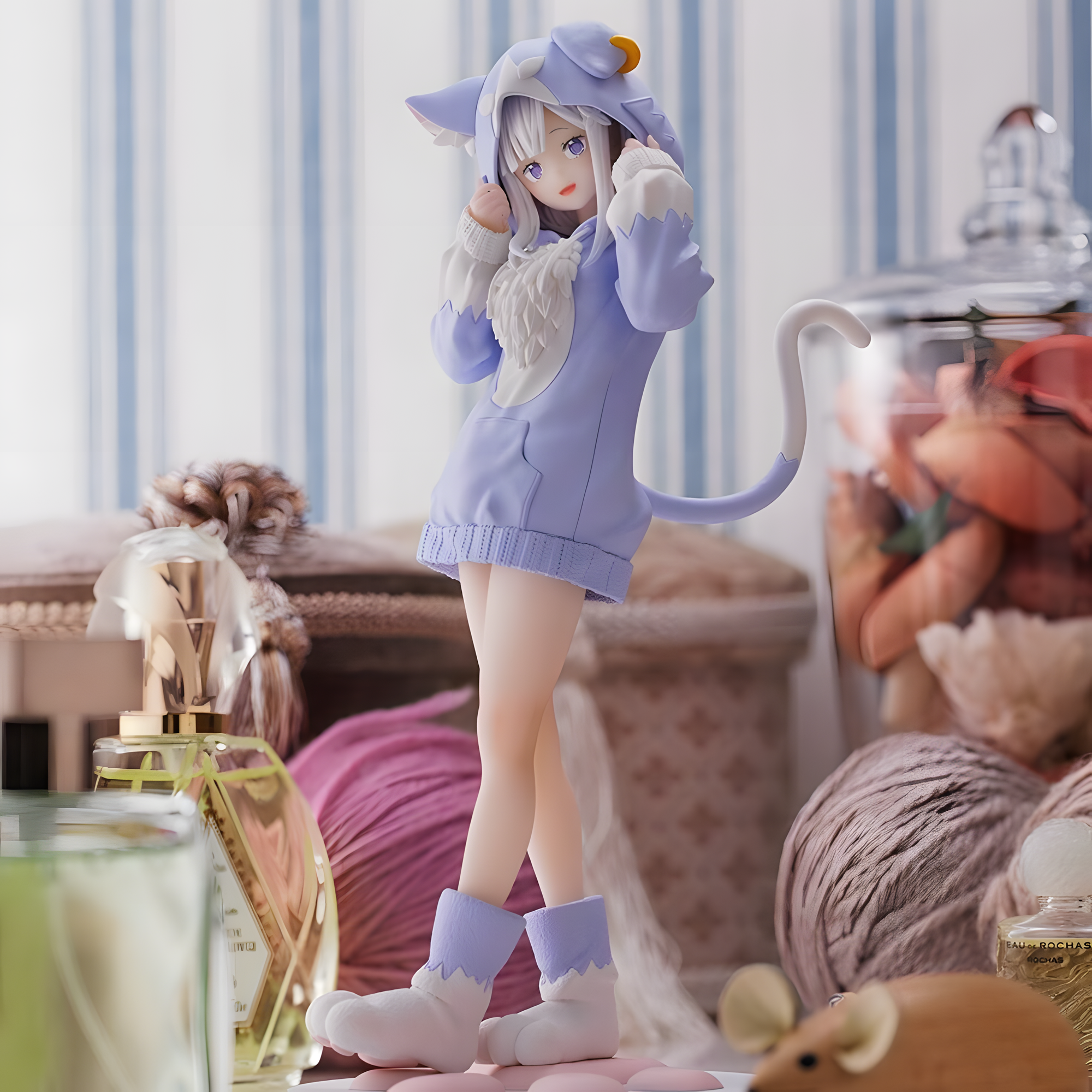 Фигурка Эмилия из аниме Re: Zero, пурпурная, 20 см, коллекционная