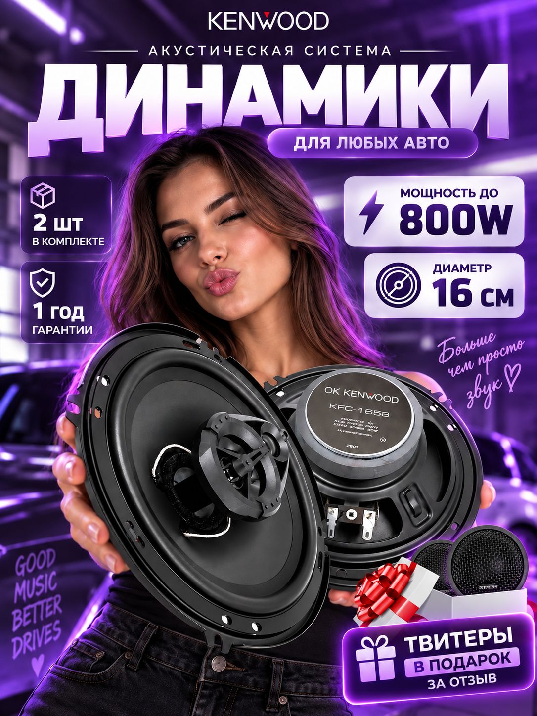 Динамики автомобильные 16 см