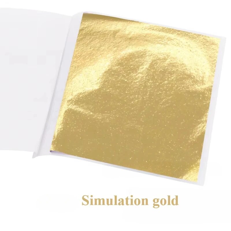 Листы золотой фольги 10 шт, 12 цветов Simulation gold 10pc