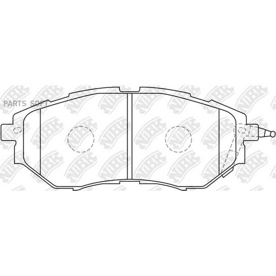 NIBK Колодки передние (SUBARU LEGACY/OUTBACK/TRIBECA 2.0-3.6 03-) PN7499