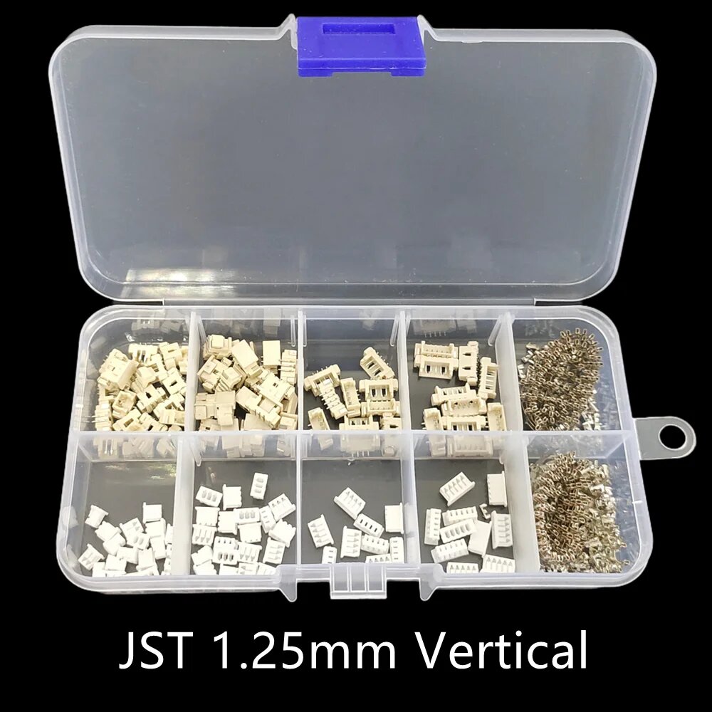 Набор разъемов JST SH1.0/ZH1.5/PH2.0/XH2.54 2-5 контактов JST 1.25mm Vertical