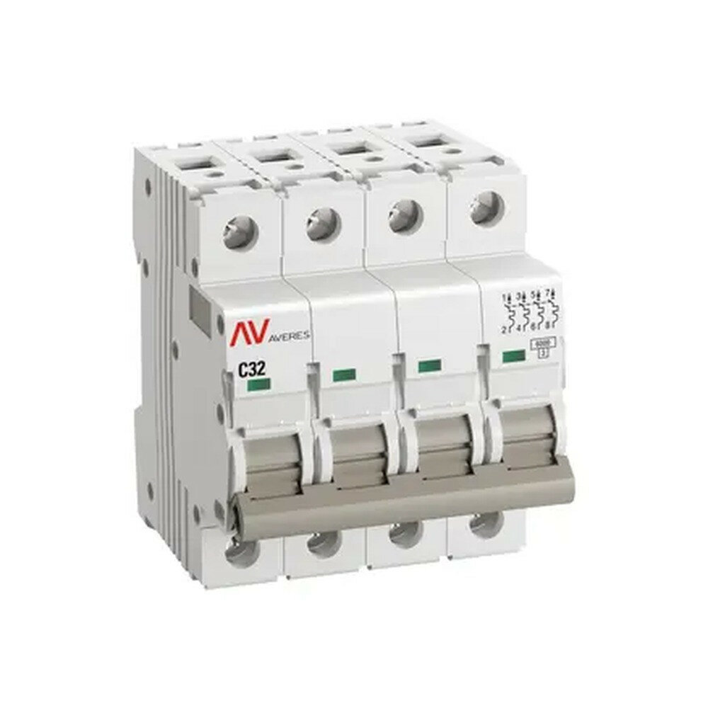 Автоматический выключатель EKF AVERES AV-6 4P 32 А (C), 6 кА