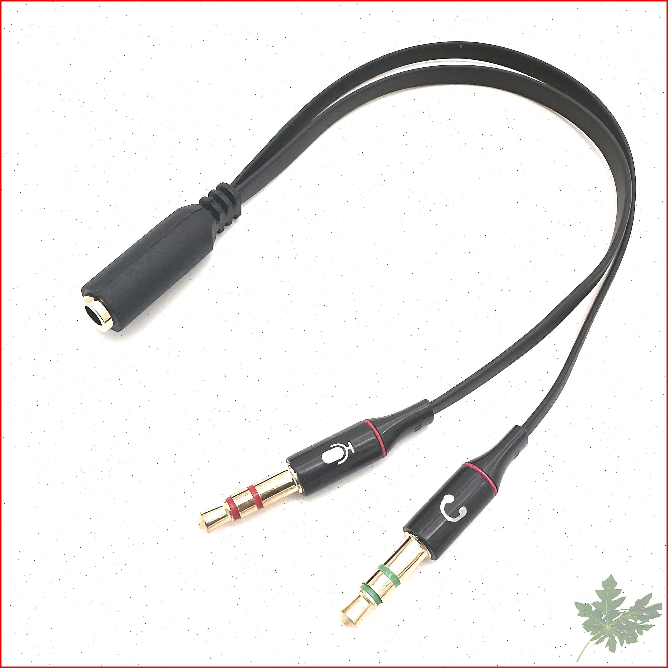 Переходник разветвитель Jack 3,5 гнездо - 2 x Jack 3,5 штекера для микрофона и наушников