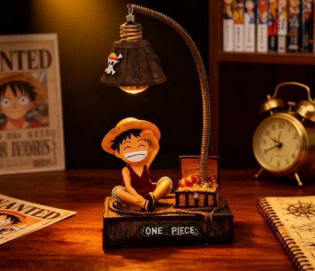 One Piece Монки Д. Луффи, светодиодная лампа-фигура Ночник с Луффи Фигурка-светильник из аниме