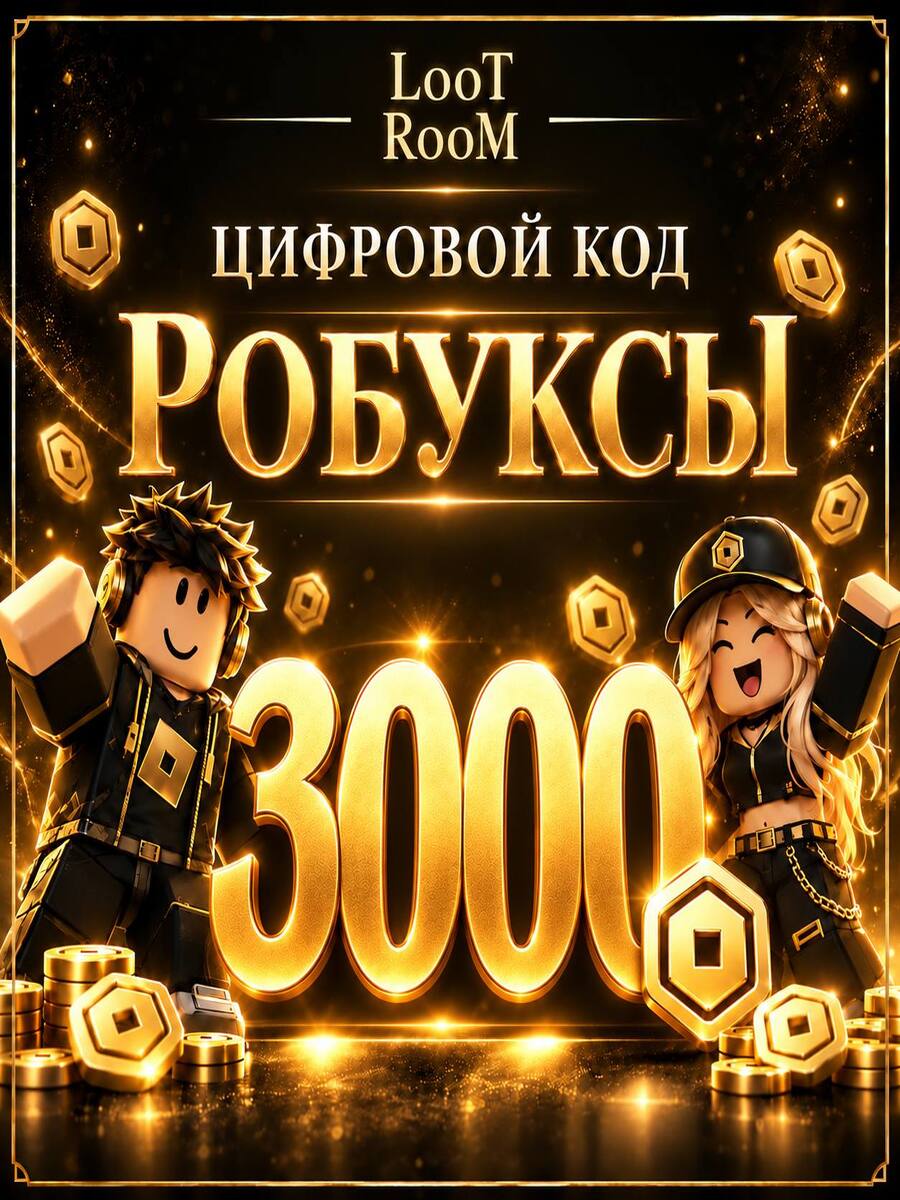 Подарочная карта на 3000 Робуксов для всех стран | Роблокс пополнение | Robux GiftCard |