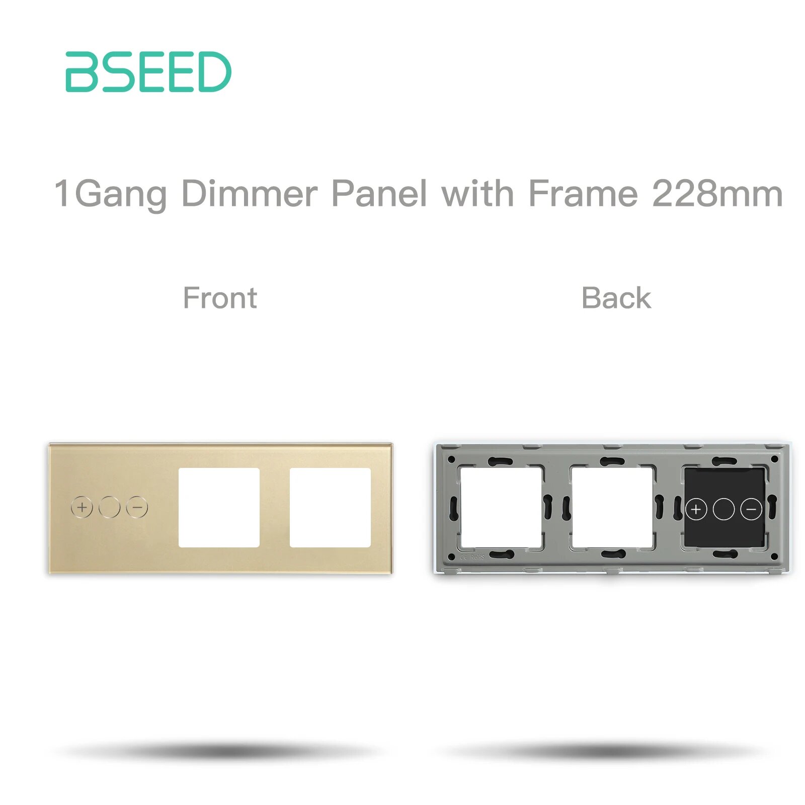 BSEED панель для диммера 228 мм, Dimmer Panel Gold