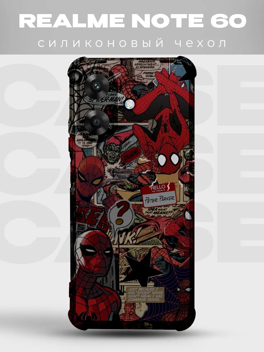 Чехол на Realme Note 60/60X Человек-паук spider man человек