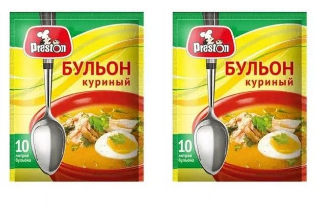Preston Бульон сухой, куриный, 100 г, 2 шт.