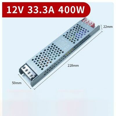 Блок питания для светодиодной ленты , 12В, 400 Вт, IP20