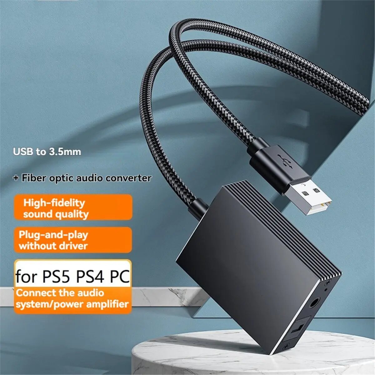 USB адаптер аудио SPDIF Toslink 3.5 мм