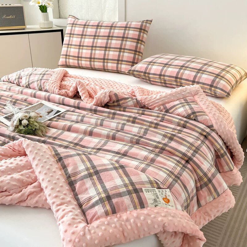 Летняя хлопковая подушка 150x200см, 1.25кг, розовый Моника