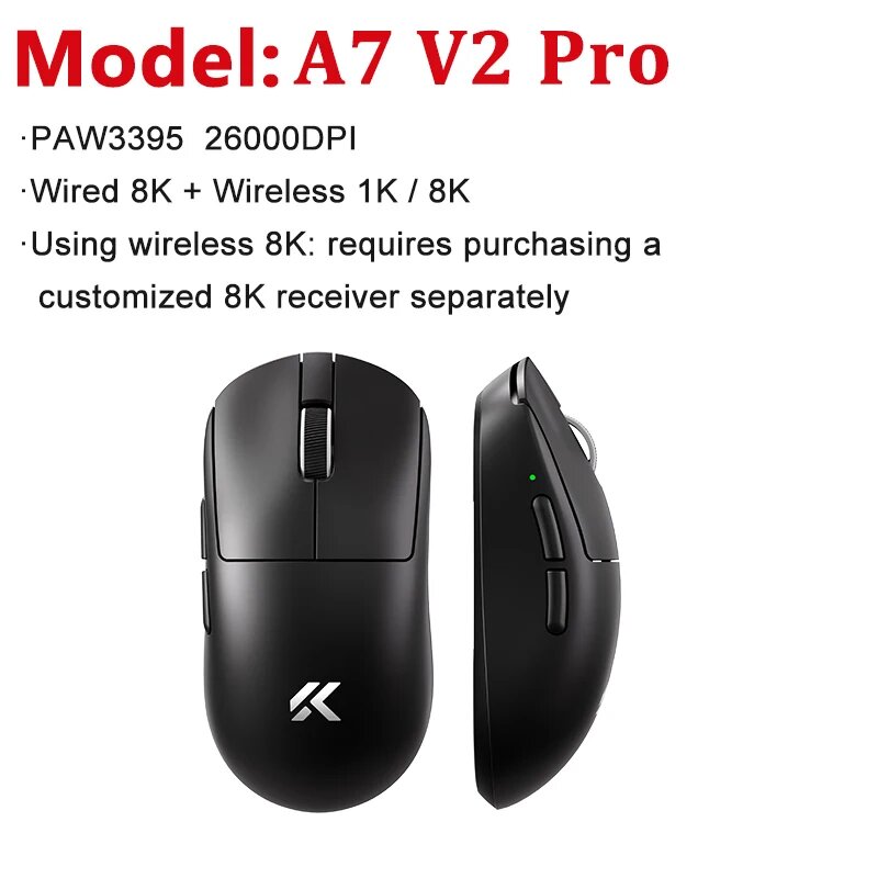 MCHOSE A7 V2 Pro Black беспроводная мышь