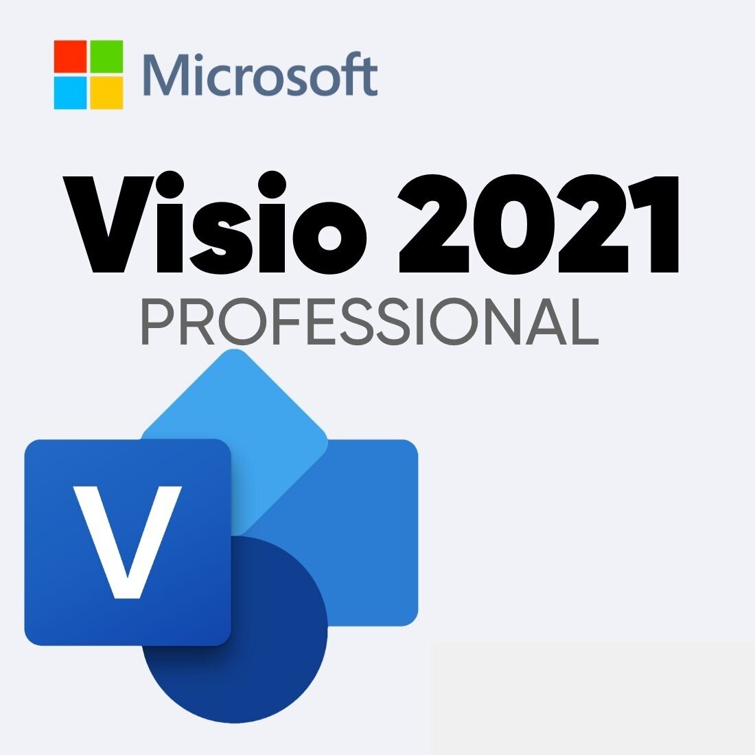 Ключ Microsoft Visio 2021 Professional (электронный ключ, мультиязычный, 1 ПК) Русский язык присутствует