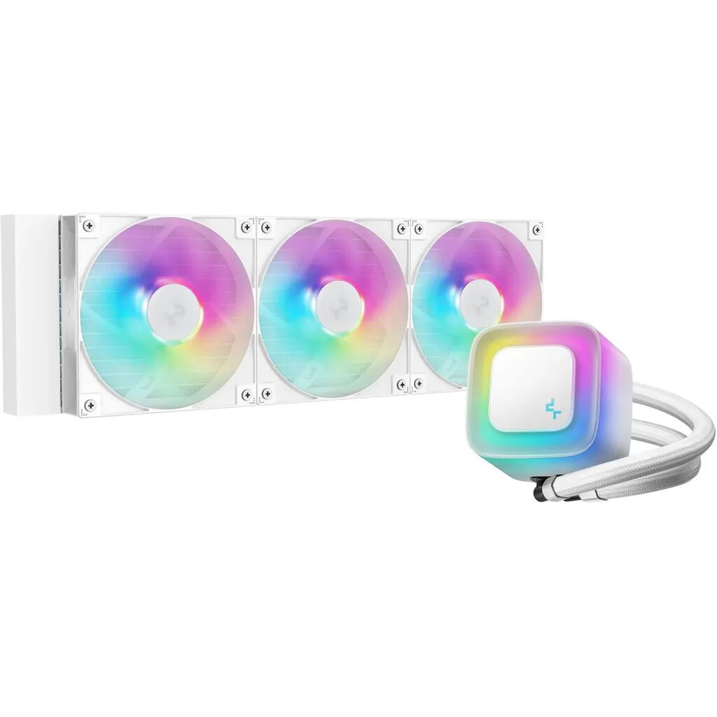 Система водяного охлаждения DeepCool LE360 WH V2, 4-pin, ARGB, 120мм, белый, retail [r-le360-whammn-g-2]