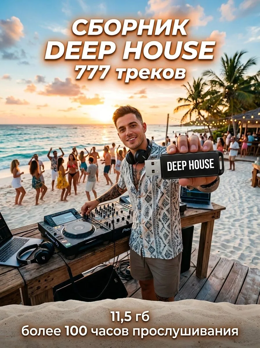 Сборник DEEP HOUSE 777 треков на USB флешке.