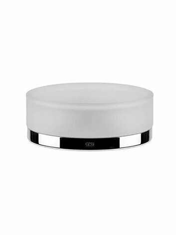Мыльница Gessi 38827 стеклянная, настольная, круглая, хром