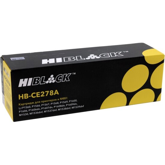 Картридж Hi-black (HB-CE278A) для HP LJ Pro P1566/P1606dn/M1536dnf, 2,1K
