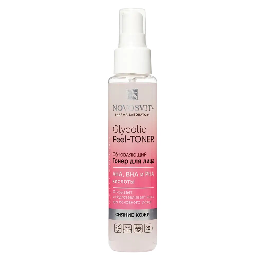 Novosvit Тонер для лица обновляющий Glycolic Peel-Toner 100 мл 1 шт