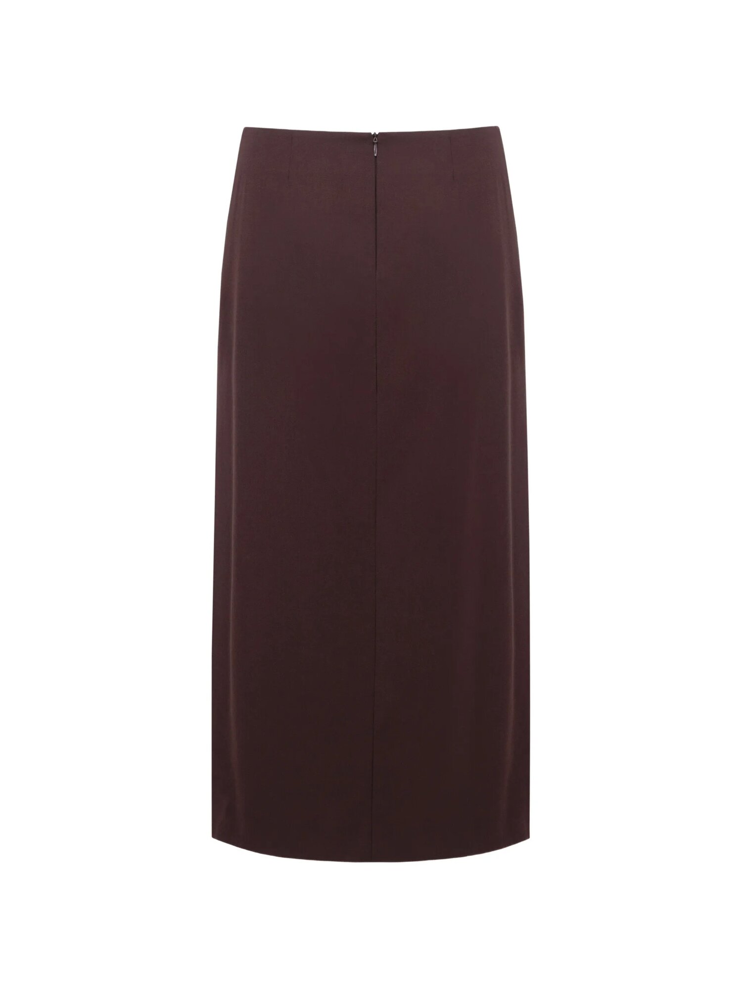 Юбка THE ARKOW Lily side-slit midi skirt, размер 40, коричневый — фото 1