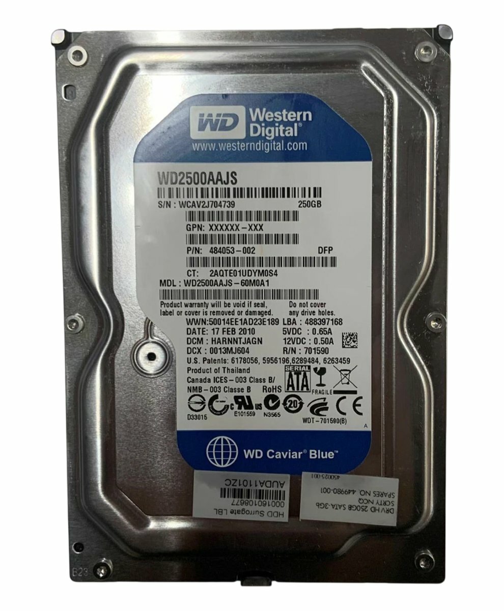 Жесткий диск HP 250Gb 7200 SATAII 3.5" HDD WD2500AAJS-60Z0A0