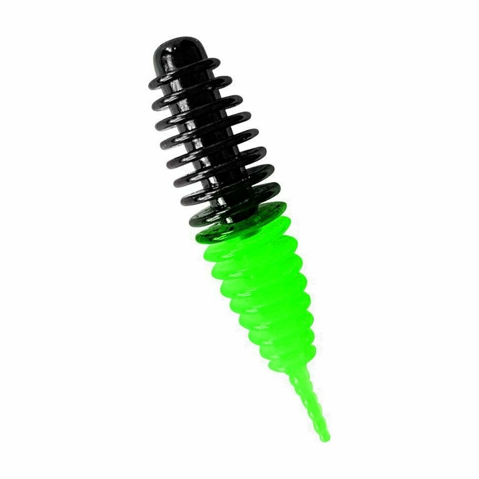 Силиконовая приманкаTROUT BAIT в банке, JUMBO 65, СЫР, COL. 20 (Black-Green)