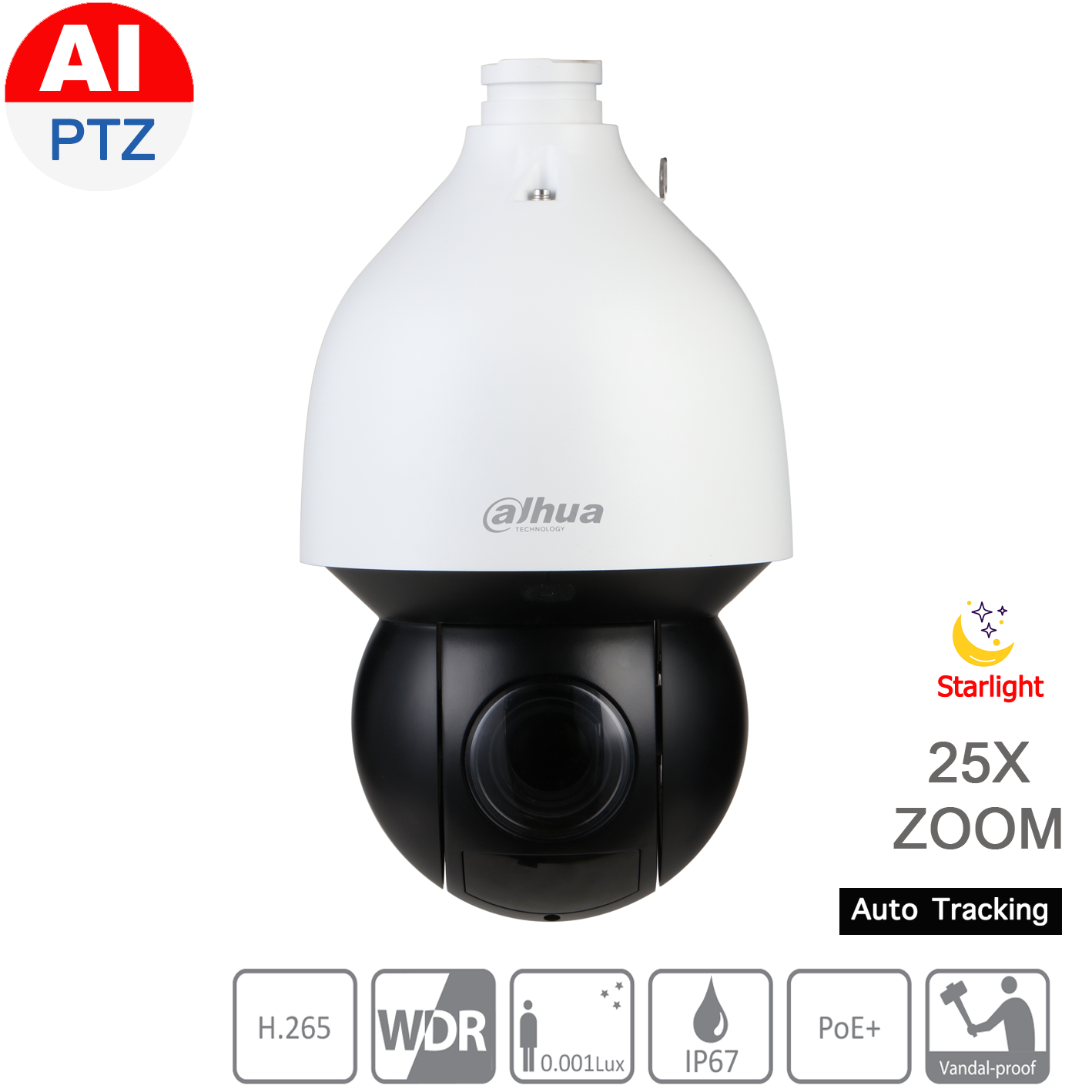 Dahua DH-SD5A425XA-HNR - Поворотная (PTZ) IP-видеокамера с ИК-подсветкой 4Мп