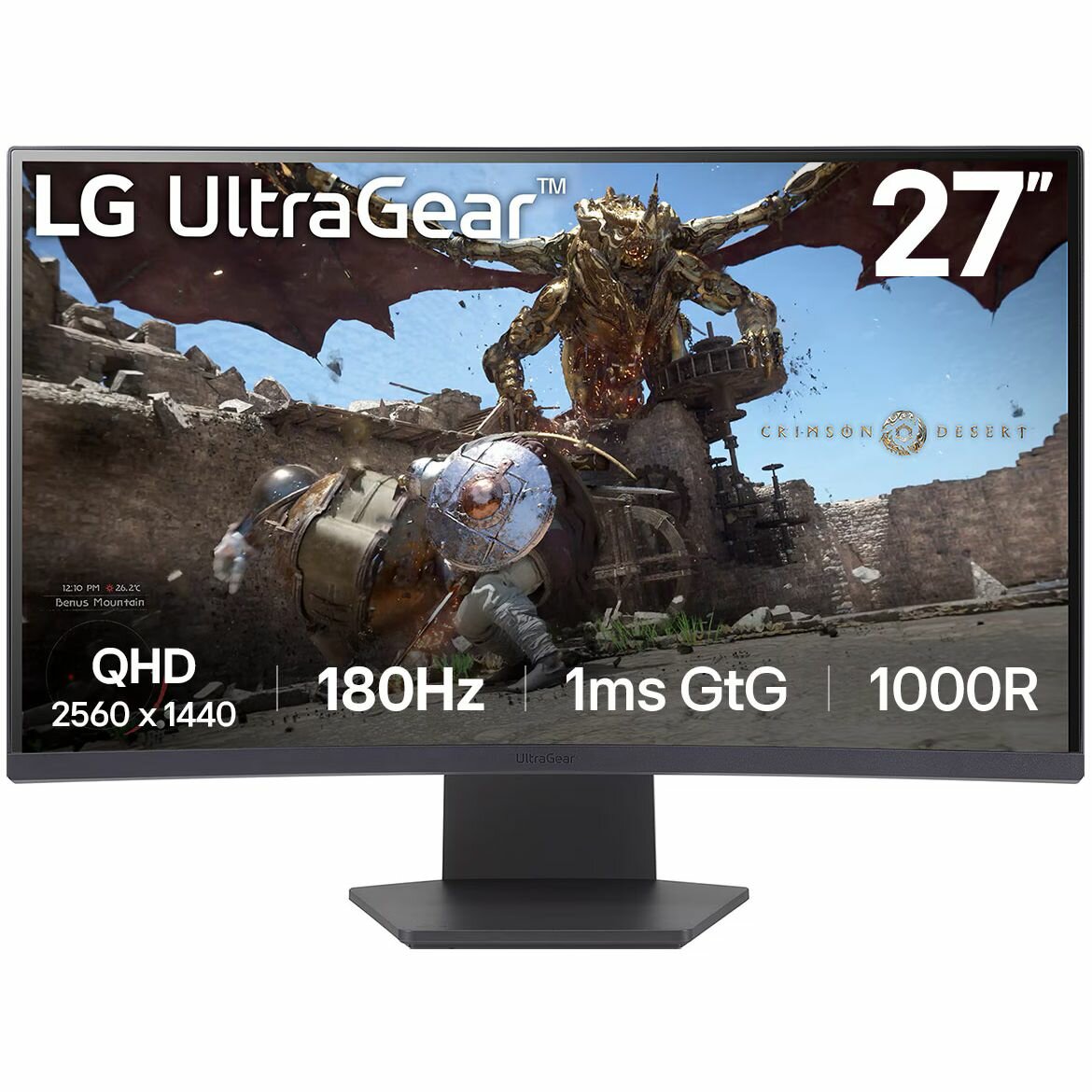 LG 27 Монитор 27GS60QC-B. ARUQ VA, 2560x1440, 180 Гц