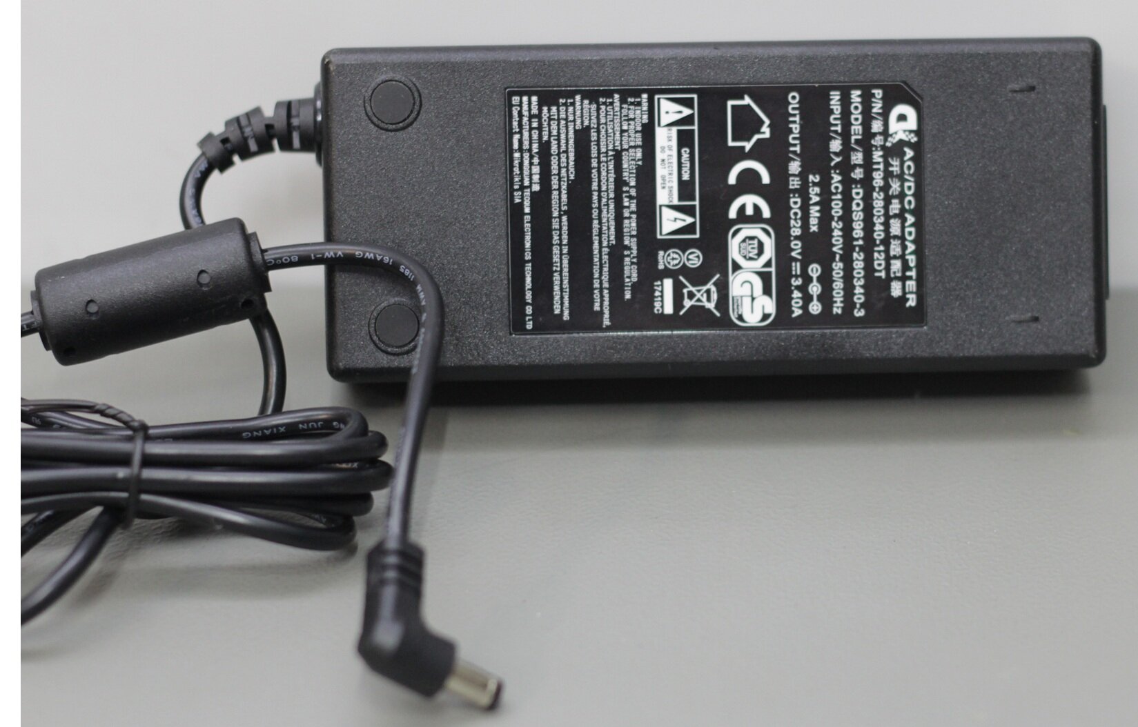 Блок питания Mikrotik MT96-280340-12DT (28V 3,4A)