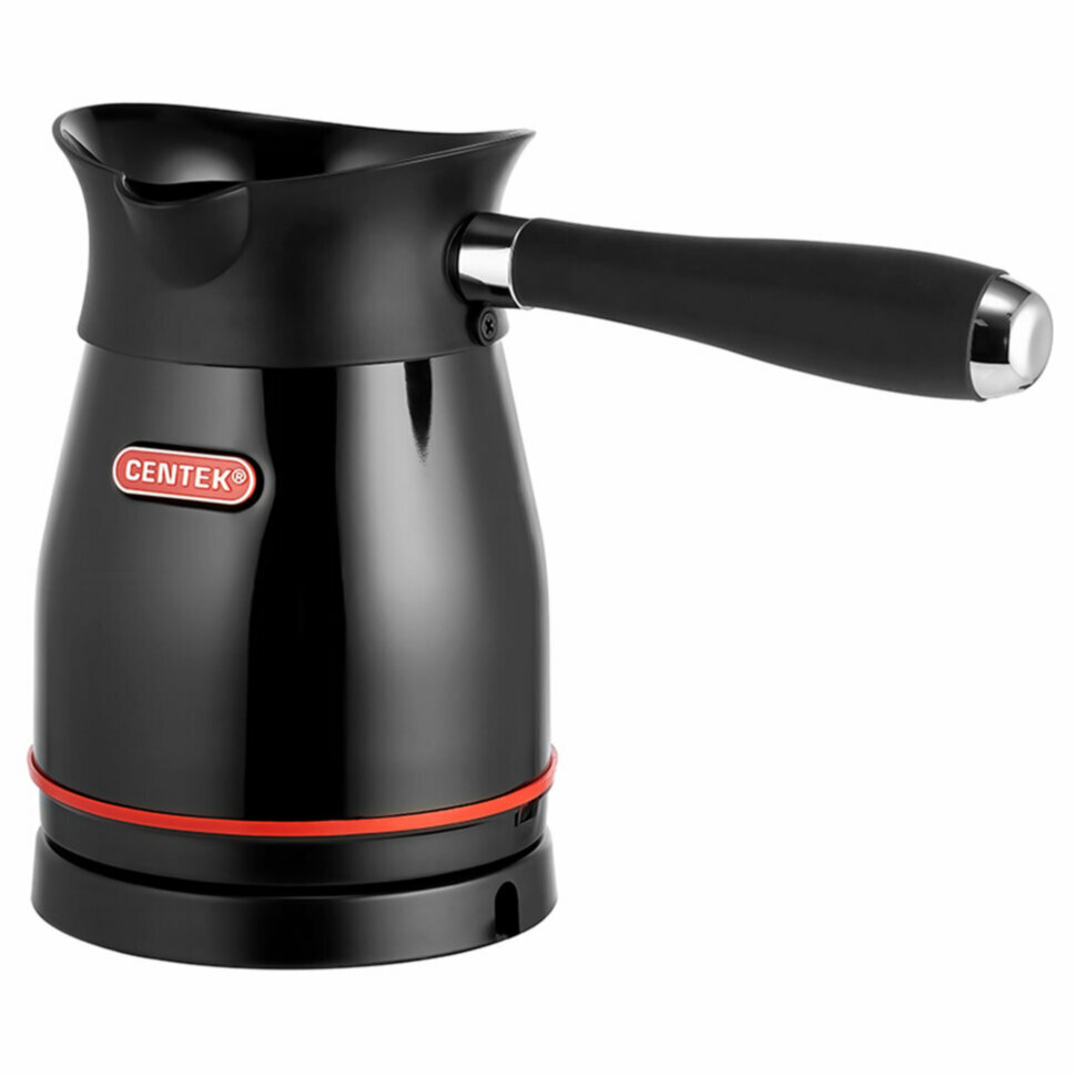 Турка электрическая CENTEK CT-1098, 0,5 л, 480 Вт, механическое управление, стальная, черная, CT-1098 SS, 457626